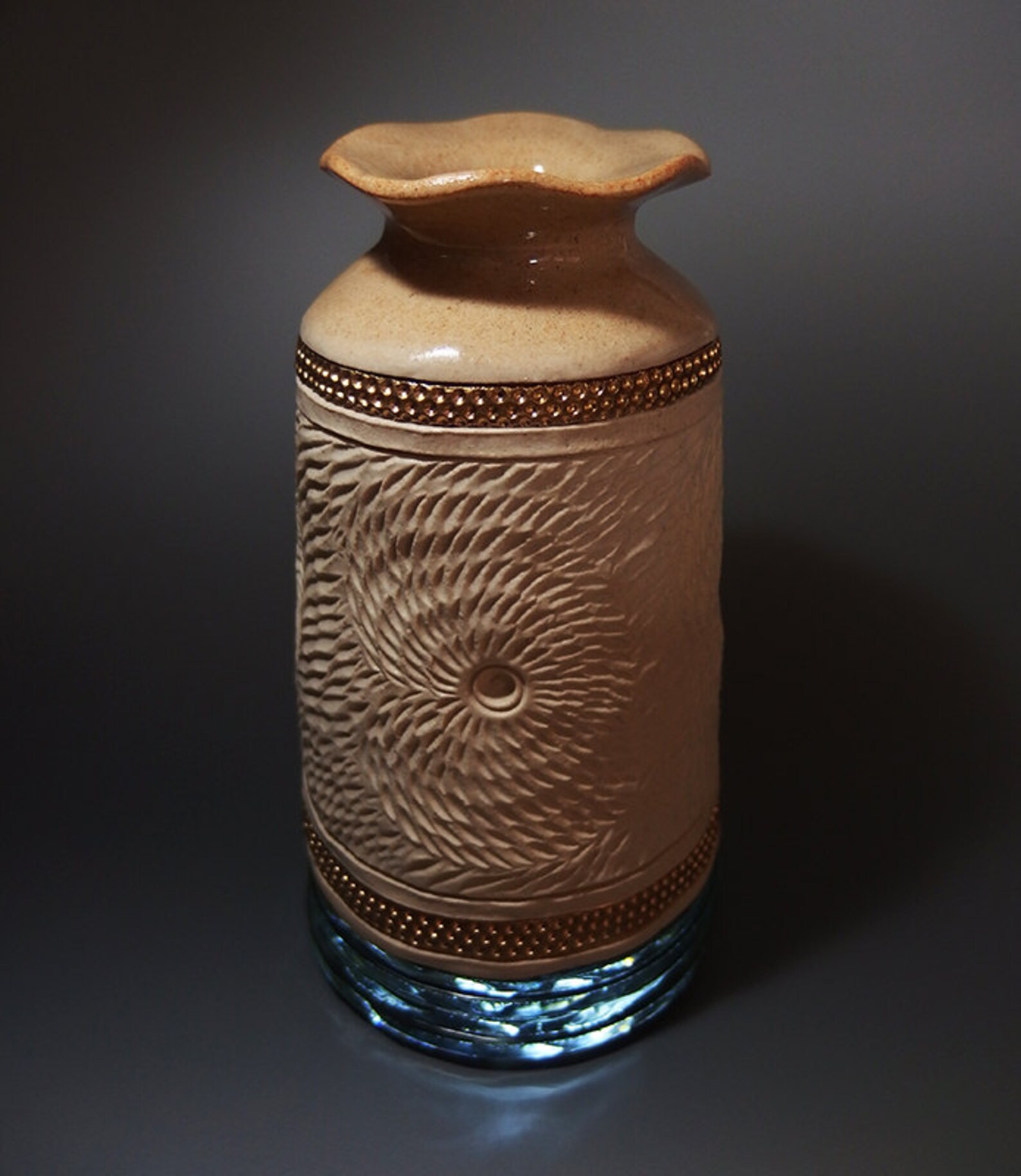 Ryumon Vase VBL002 art Ceramics Glass Yunomi Guinomi Bowl Vase Vessel ...