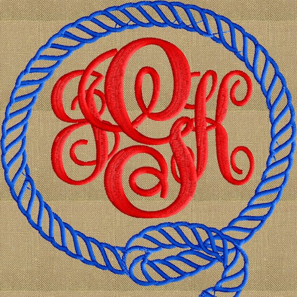 Rope Font Embroidery - Etsy