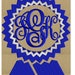 Blue Ribbon Font Frame Monogram Design -font Not Included - EMBROIDERY ...