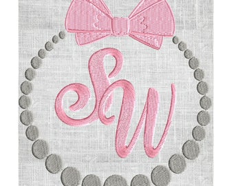 Bow Frame Embroidery Design - Etsy