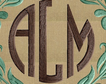 Holidance Monogram FONT Embroidery File 26 Letters 2 Inch | Etsy