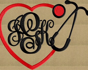 Stethoscope font | Etsy