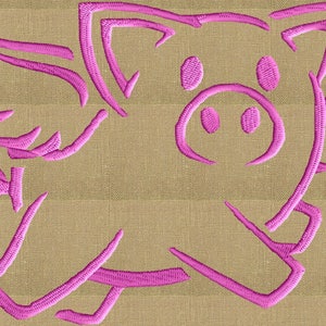 Flying Pig - When Pigs Fly Swine - Embroidery Design Embroidery DESIGN ...