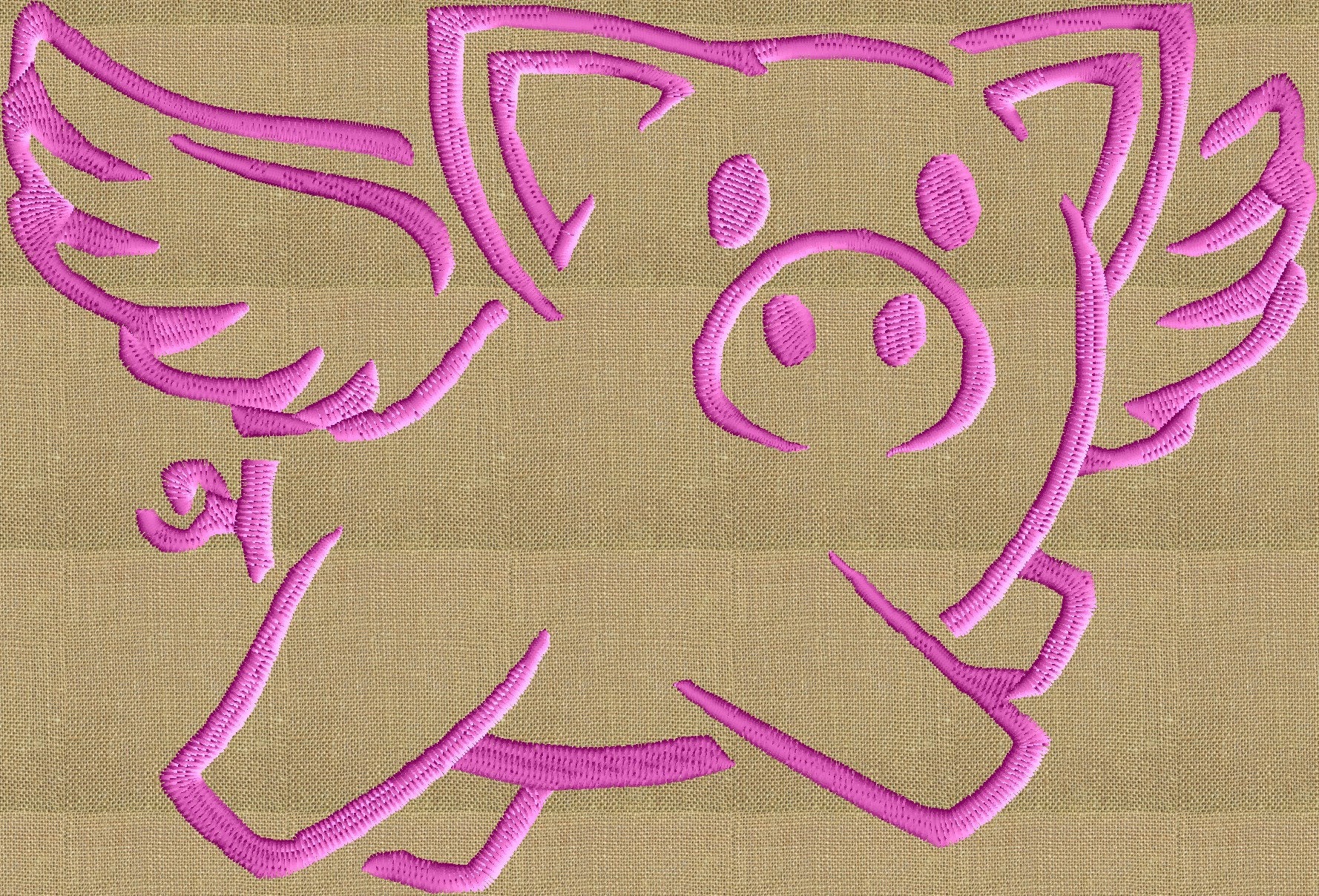 Flying Pig When Pigs Fly Swine Embroidery Design | Etsy
