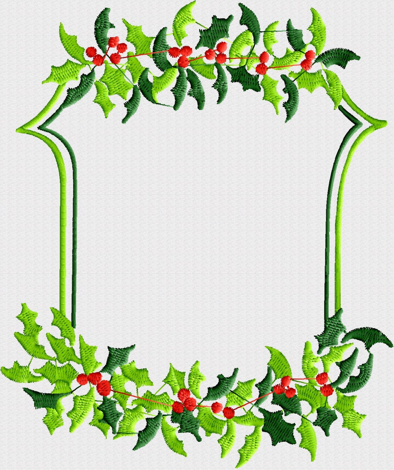 Holly Font Frame Monogram Embroidery Design -font Not Included ...