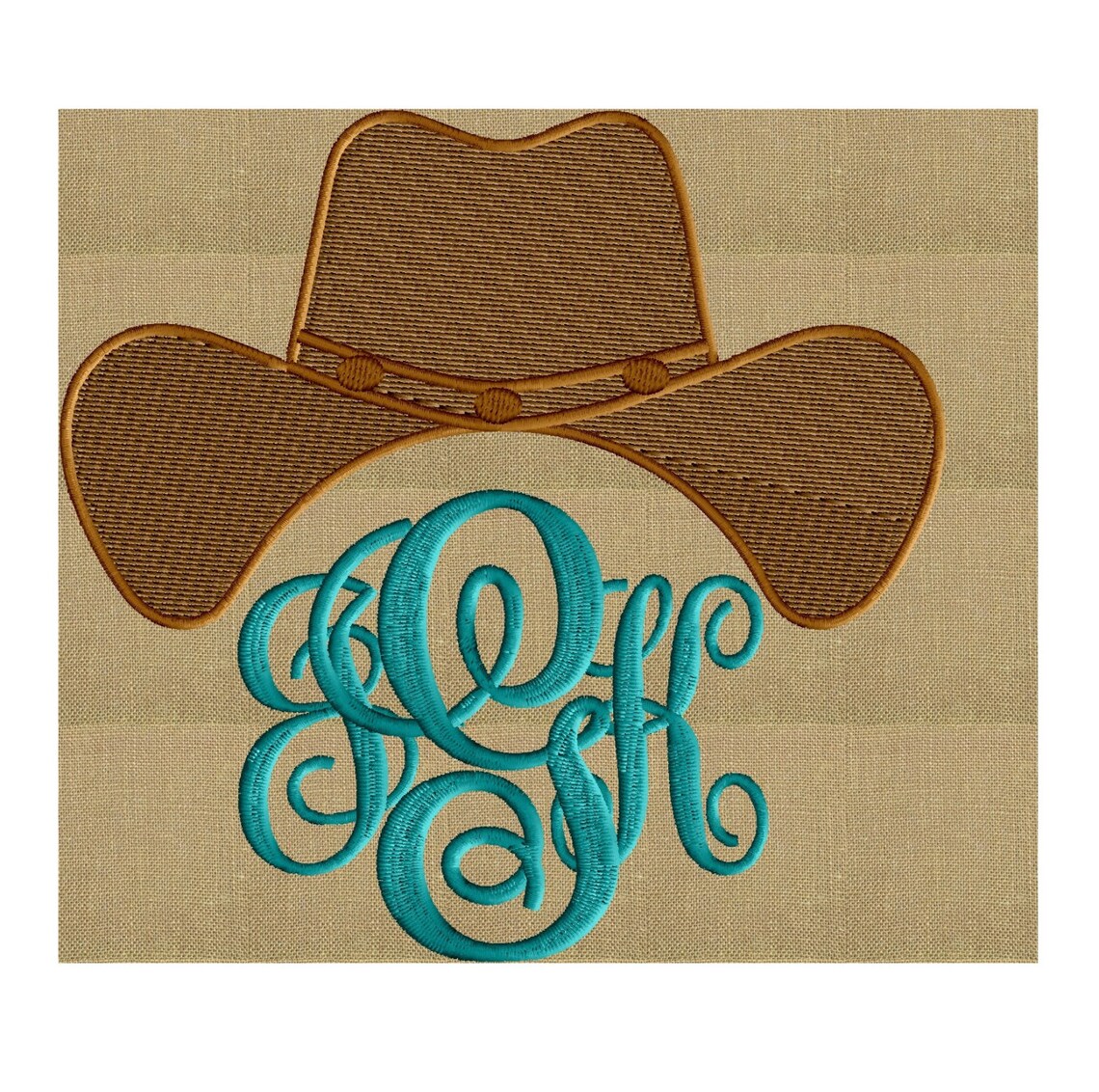 Cowboy Hat Font Frame Monogram Design font Not Included - Etsy