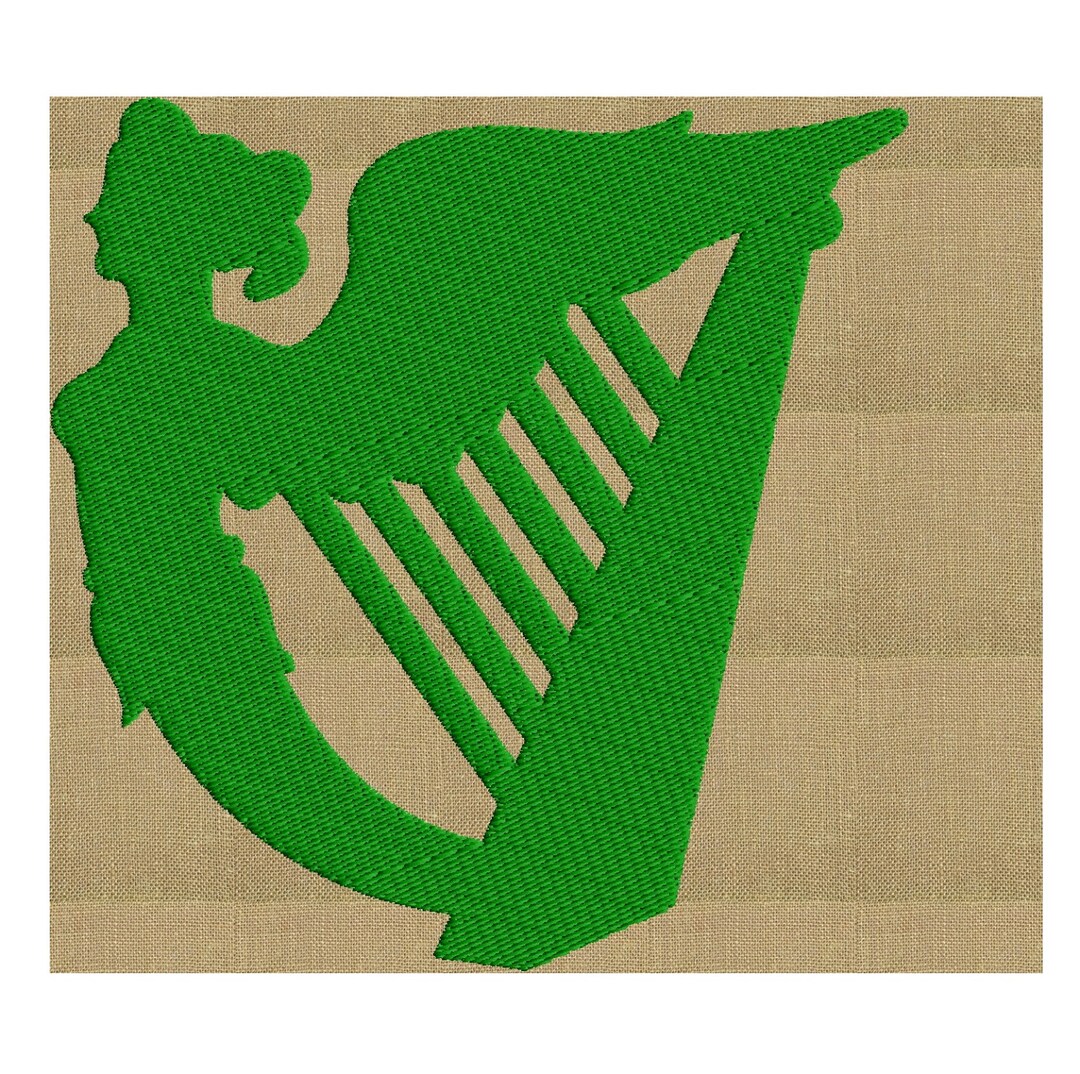 Irish Celtic Harp - EMBROIDERY DESIGN FILE - Instant Download - Hus Dst ...