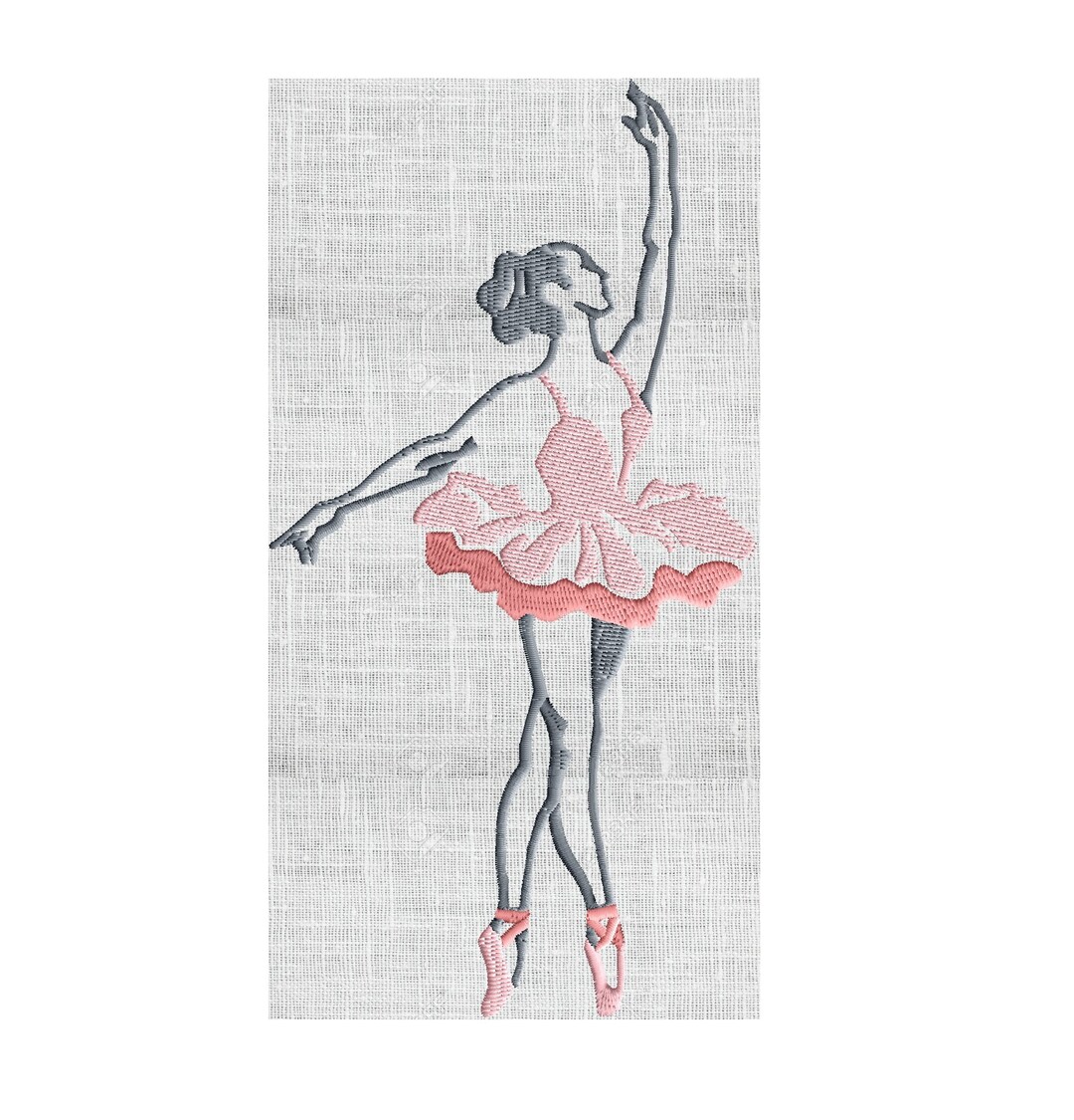 Ballerina Ballet Dancer - Embroidery Design Embroidery DESIGN FILE ...