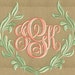 Damask Font Frame Monogram Design -font Not Included - EMBROIDERY ...