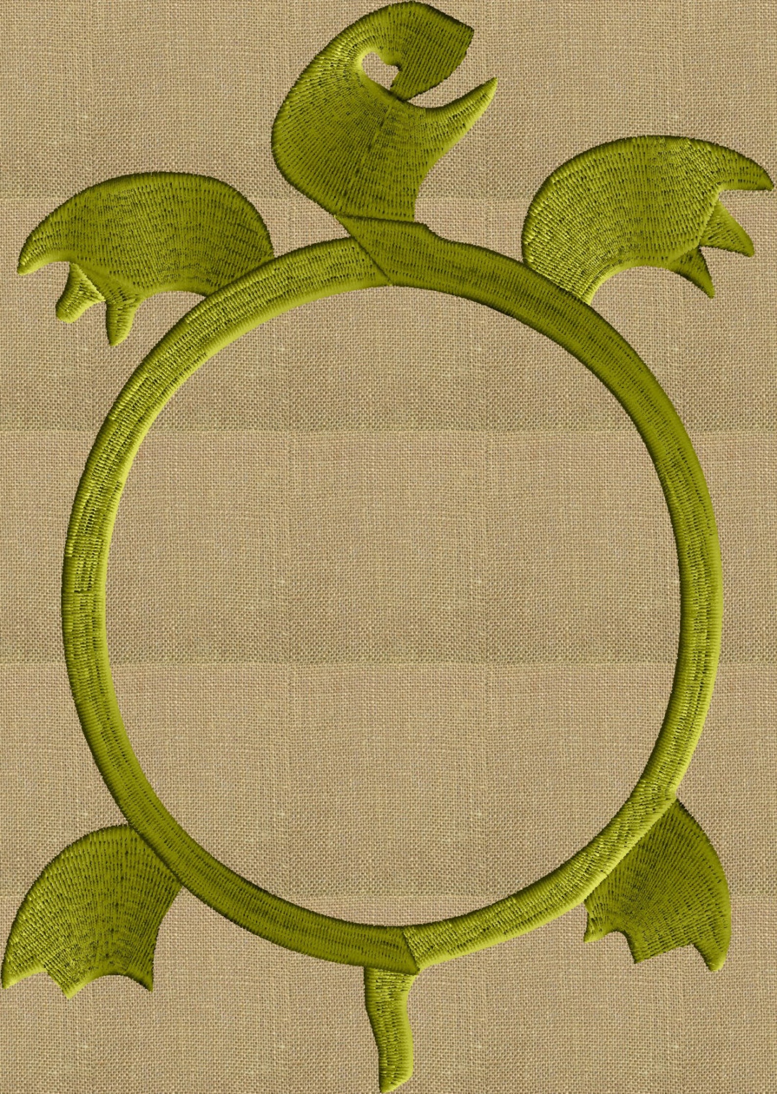 Turtle Frame Design EMBROIDERY DESIGN FILE Instant | Etsy