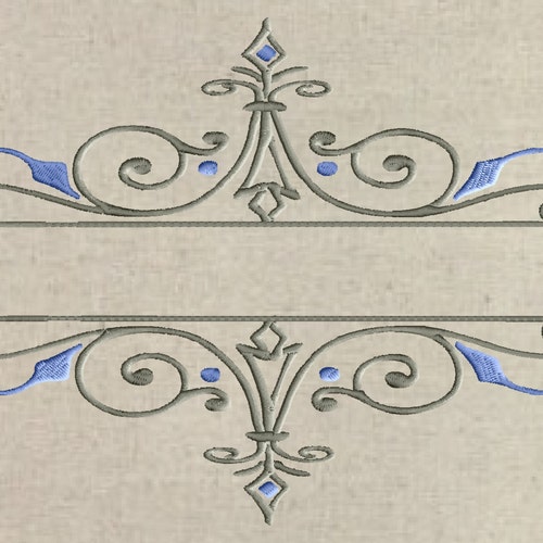 Damask Font Frame Monogram Design font Not Included | Etsy