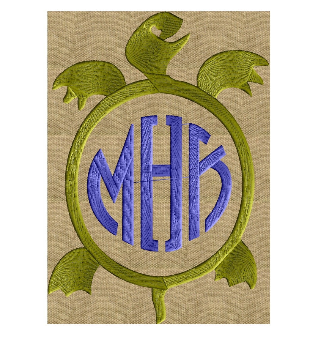 Turtle Frame Design - EMBROIDERY DESIGN FILE - Instant Download - 2 ...