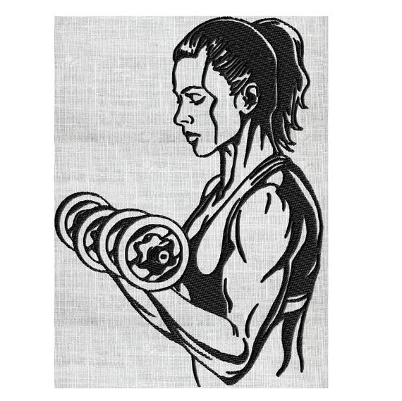 Embroidery Sewing & Needlecraft Women 4 2 3 5 Weightlifting Woman ...