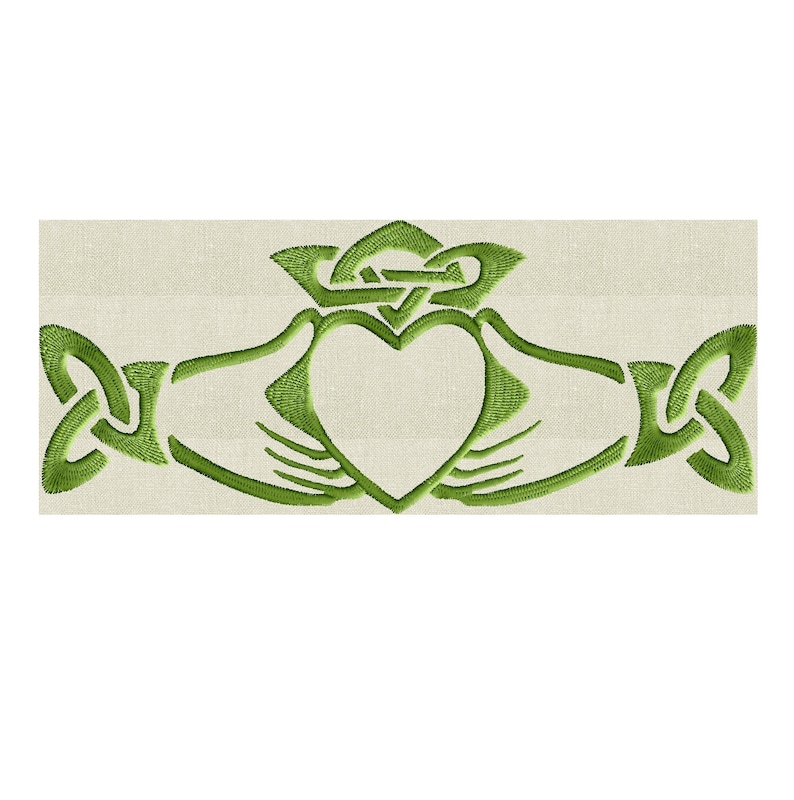 Irish Claddagh Hands Heart EMBROIDERY DESIGN FILE Instant - Etsy