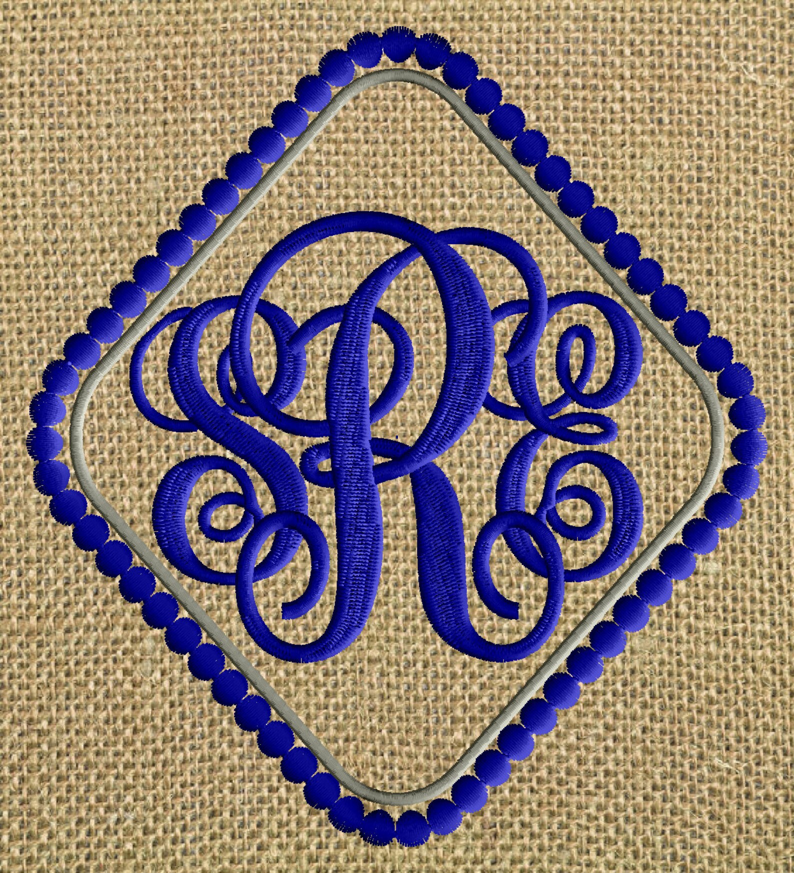Scripty Monogram Font Embroidery File 26 Letters 2 Sizes 2.75 & 1.75 ...