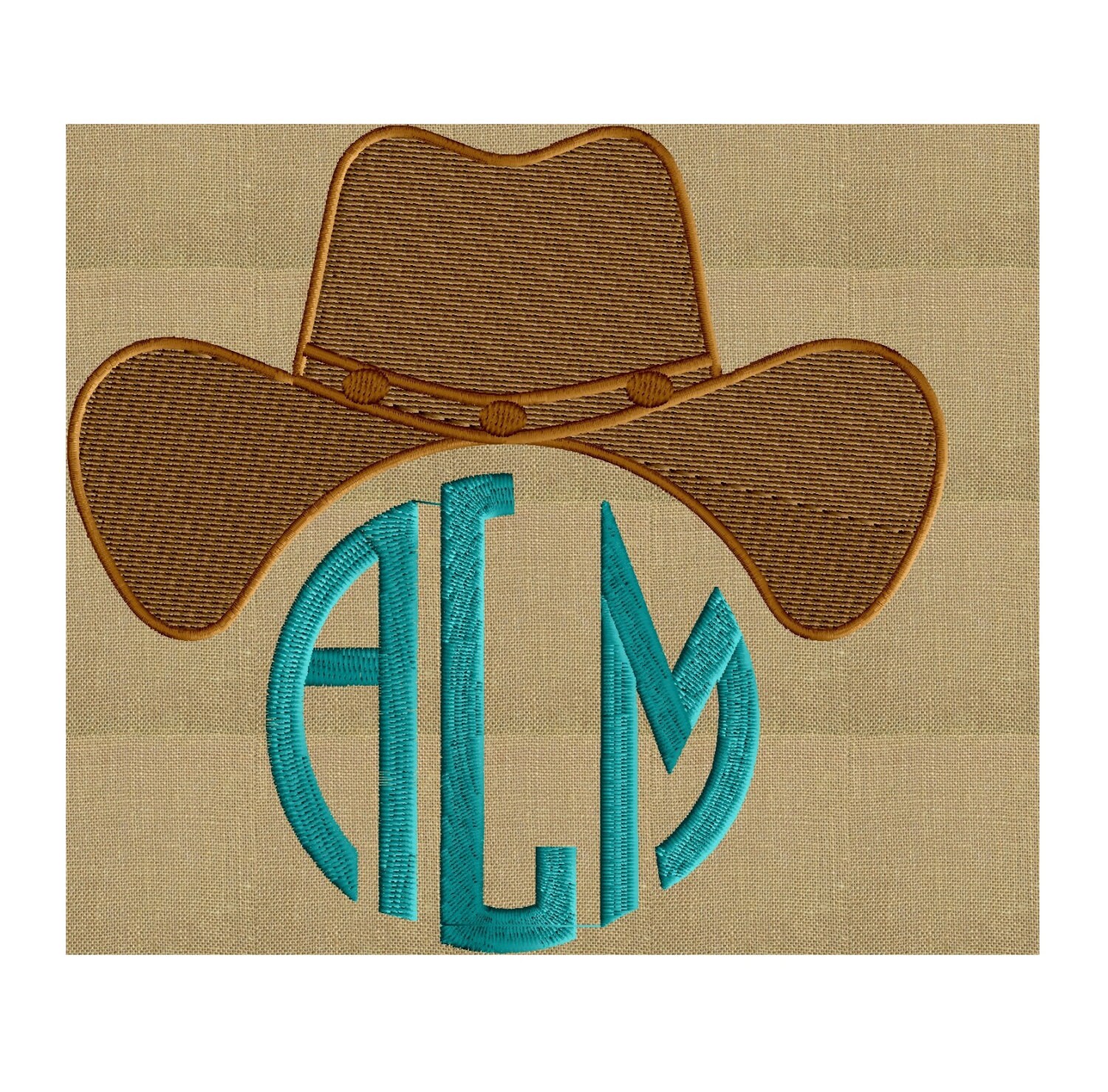 Cowboy Hat Font Frame Monogram Design font Not Included - Etsy