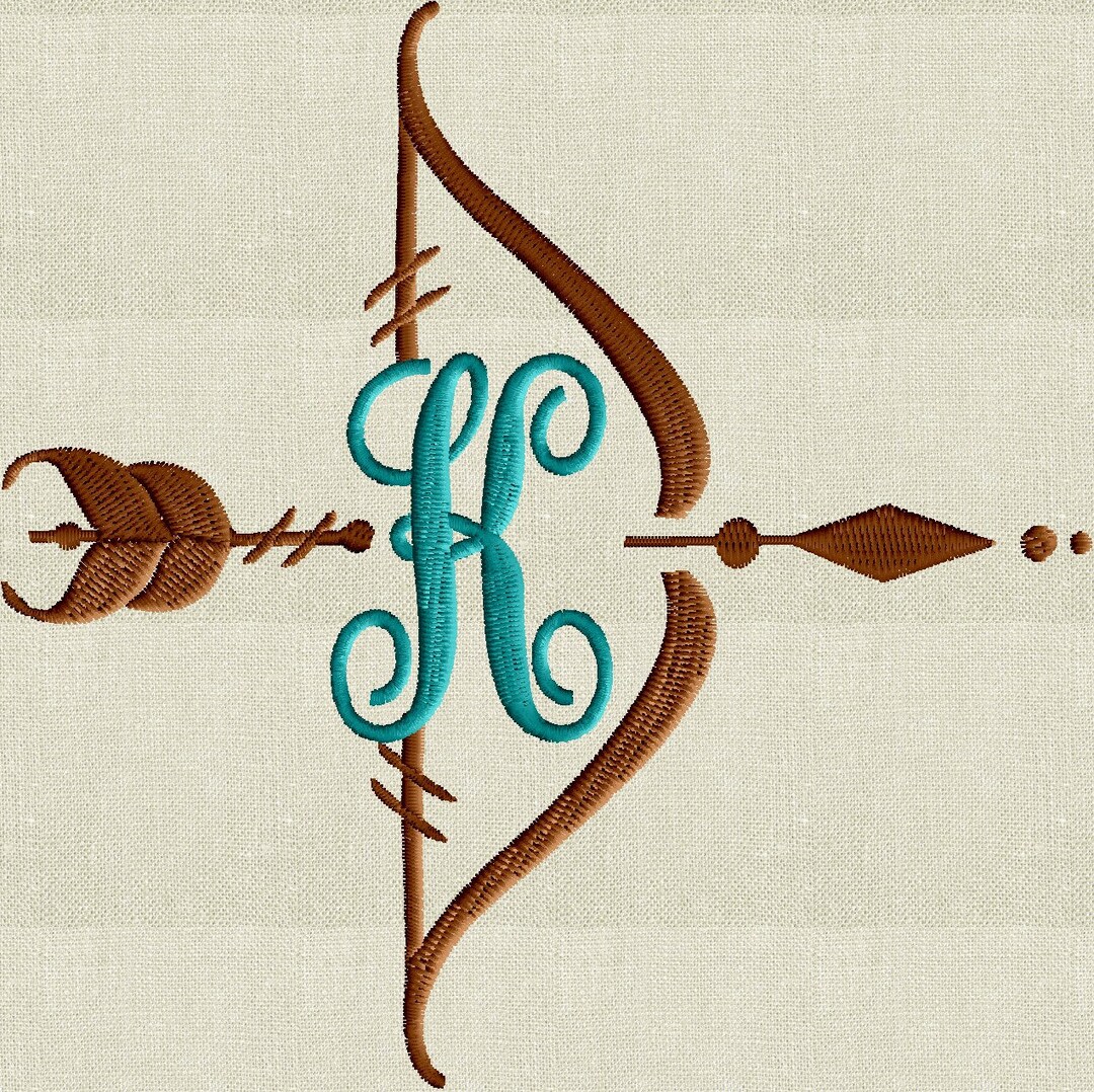 Bow and Arrow Font Frame Monogram Design -font Not Included ...