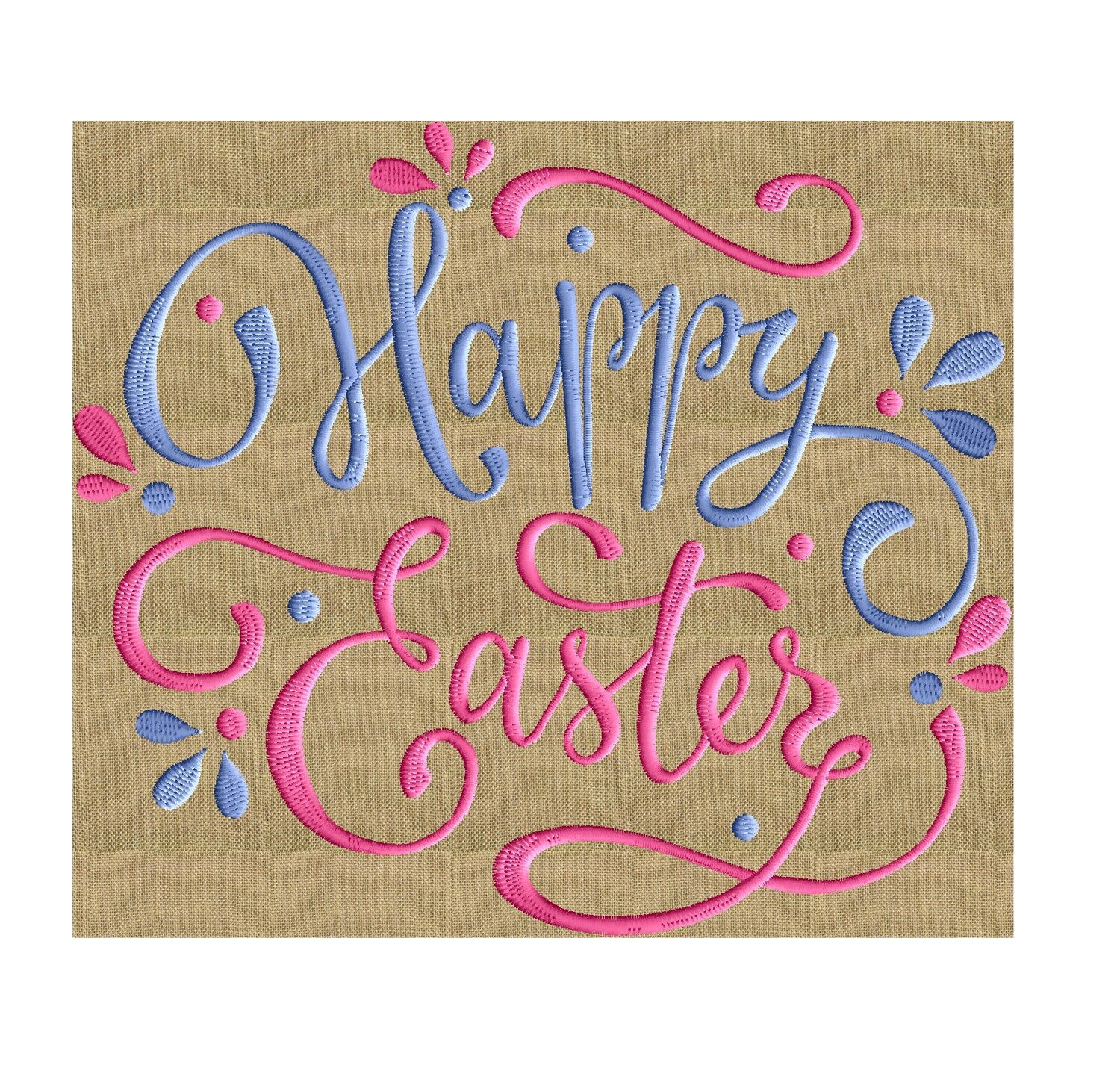 Happy Easter Embroidery Design Embroidery DESIGN FILE | Etsy