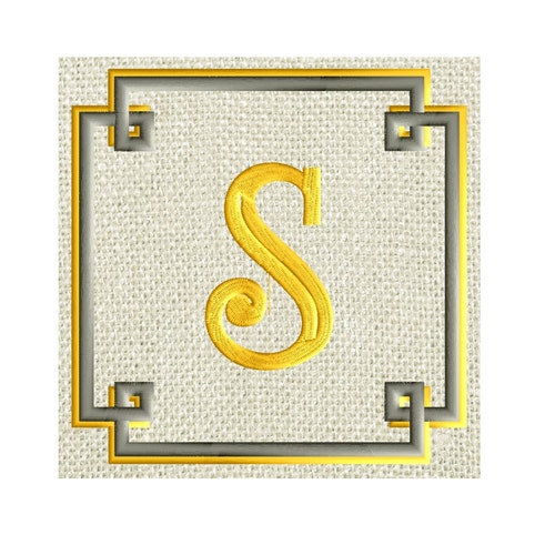 Font Frame Monogram Embroidery Design Font Not Included - Etsy