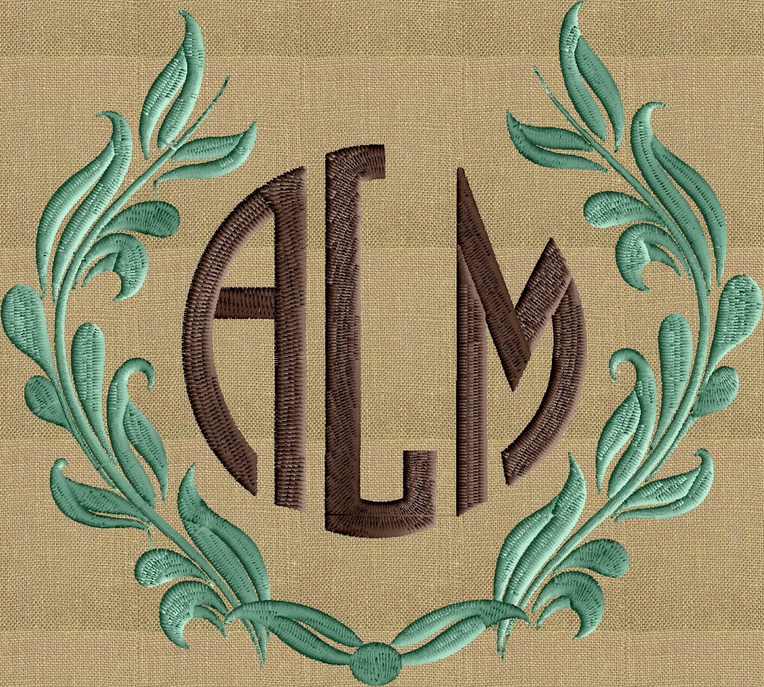Round Block Monogram Font Embroidery File - 26 Letters - 2.75" Tall ...
