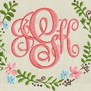 Floral Wreath Font Frame Monogram Design -font Not Included ...