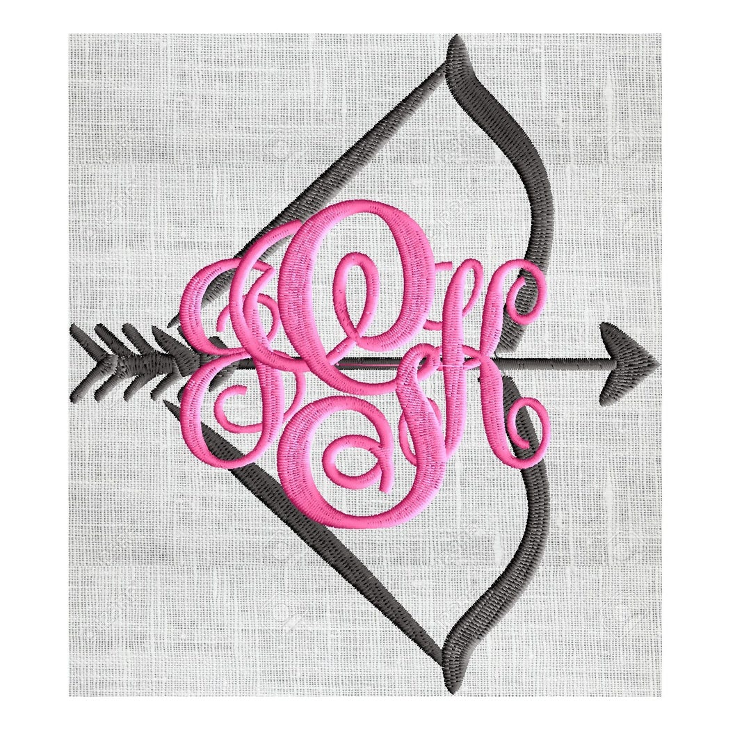 Bow and Arrow Font Frame Monogram Design -font Not Included ...