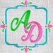 Lily Font Frame Monogram Design Font Not Included EMBROIDERY DESIGN ...