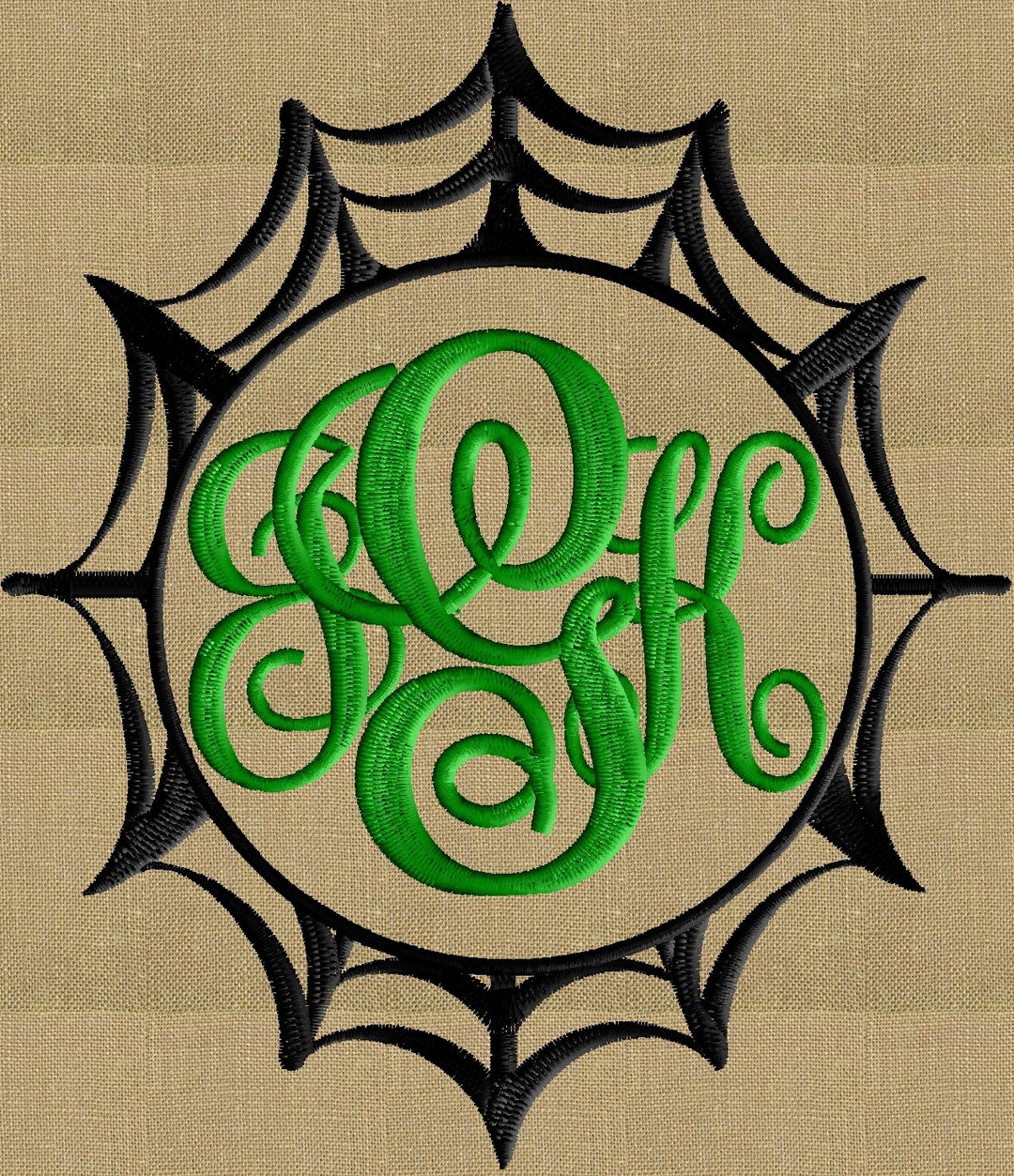 Spider Web Font Frame Monogram Embroidery Design - Font Not Included ...
