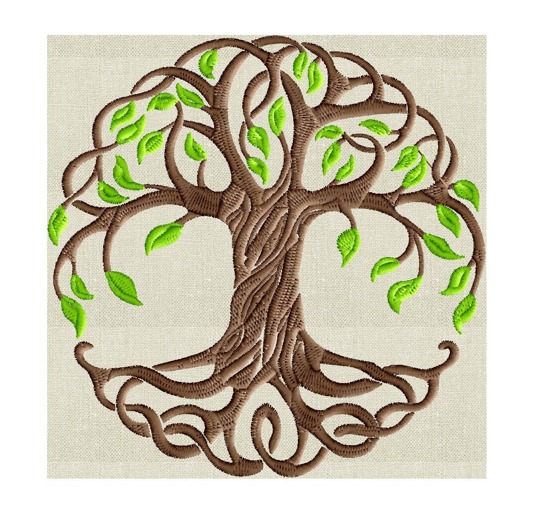 Tree of Life 2 Color Embroidery Design -font Not Included- EMBROIDERY ...