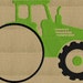 Tractor Font Frame Monogram Embroidery Design - Font Not Included ...