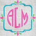 Lily Font Frame Monogram Design Font Not Included EMBROIDERY DESIGN ...