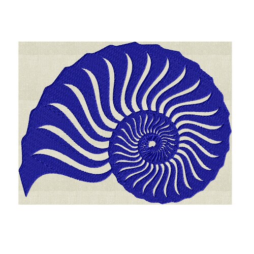 Nautilus Swirl Shell Design EMBROIDERY DESIGN FILE Instant - Etsy