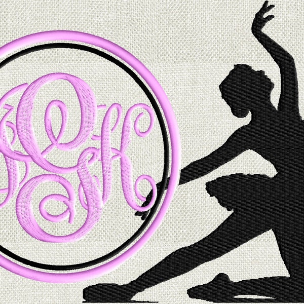 Ballet Font Embroidery - Etsy