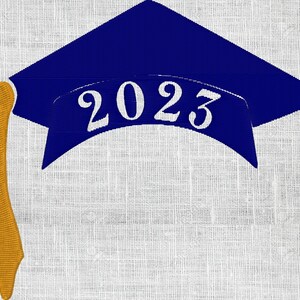Graduation Cap Hat 2023 Frame Monogram Design -font Not Included ...