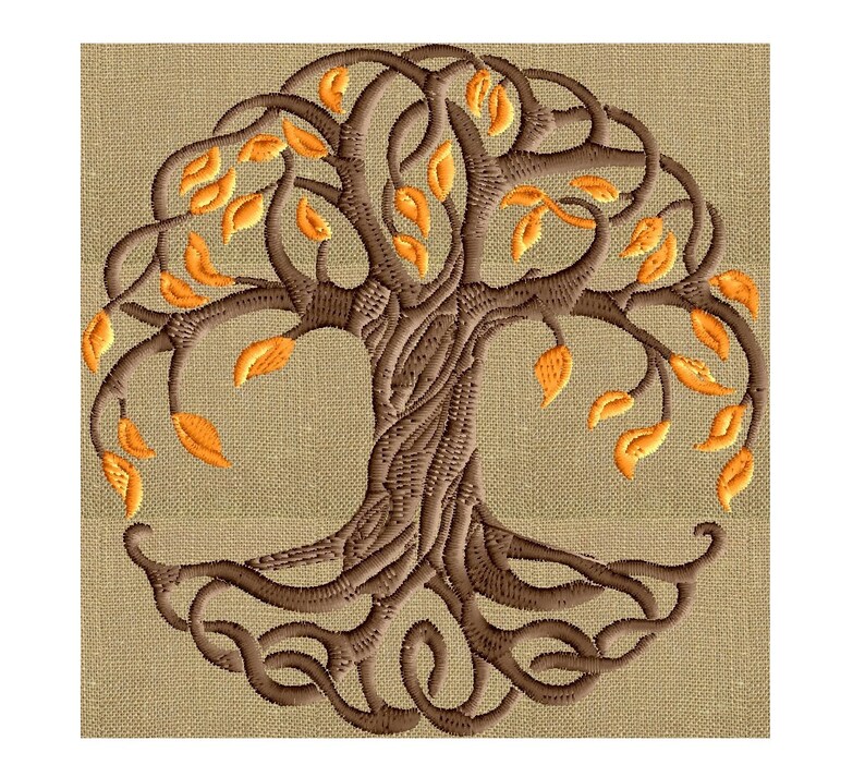 Tree of Life 2 Color Embroidery Design font Not Included - Etsy