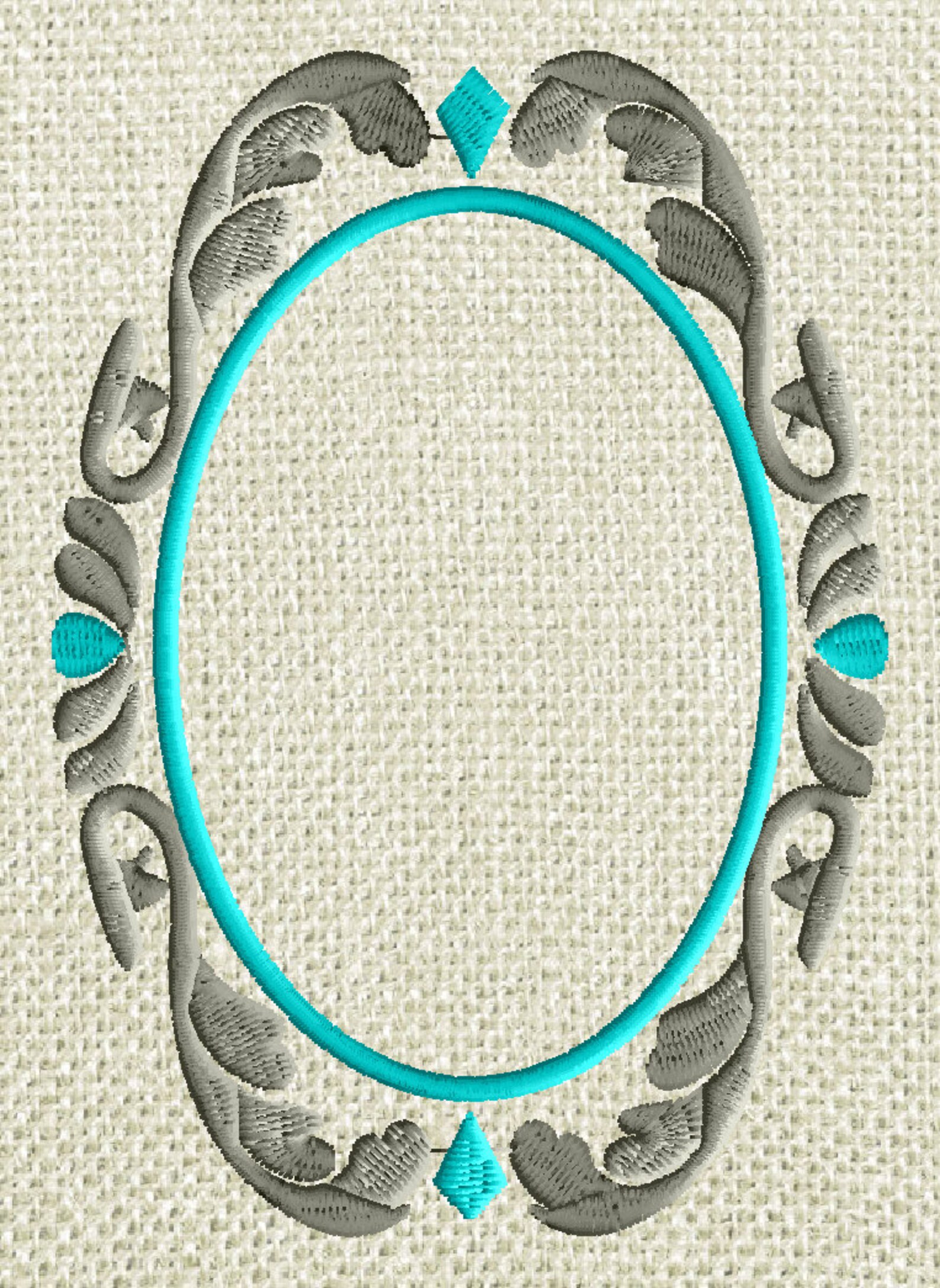 Damask Font Frame Monogram Embroidery Design Font Not - Etsy