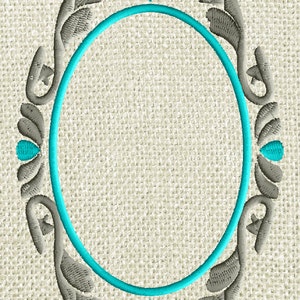 Damask Font Frame Monogram Embroidery Design - Font Not Included ...