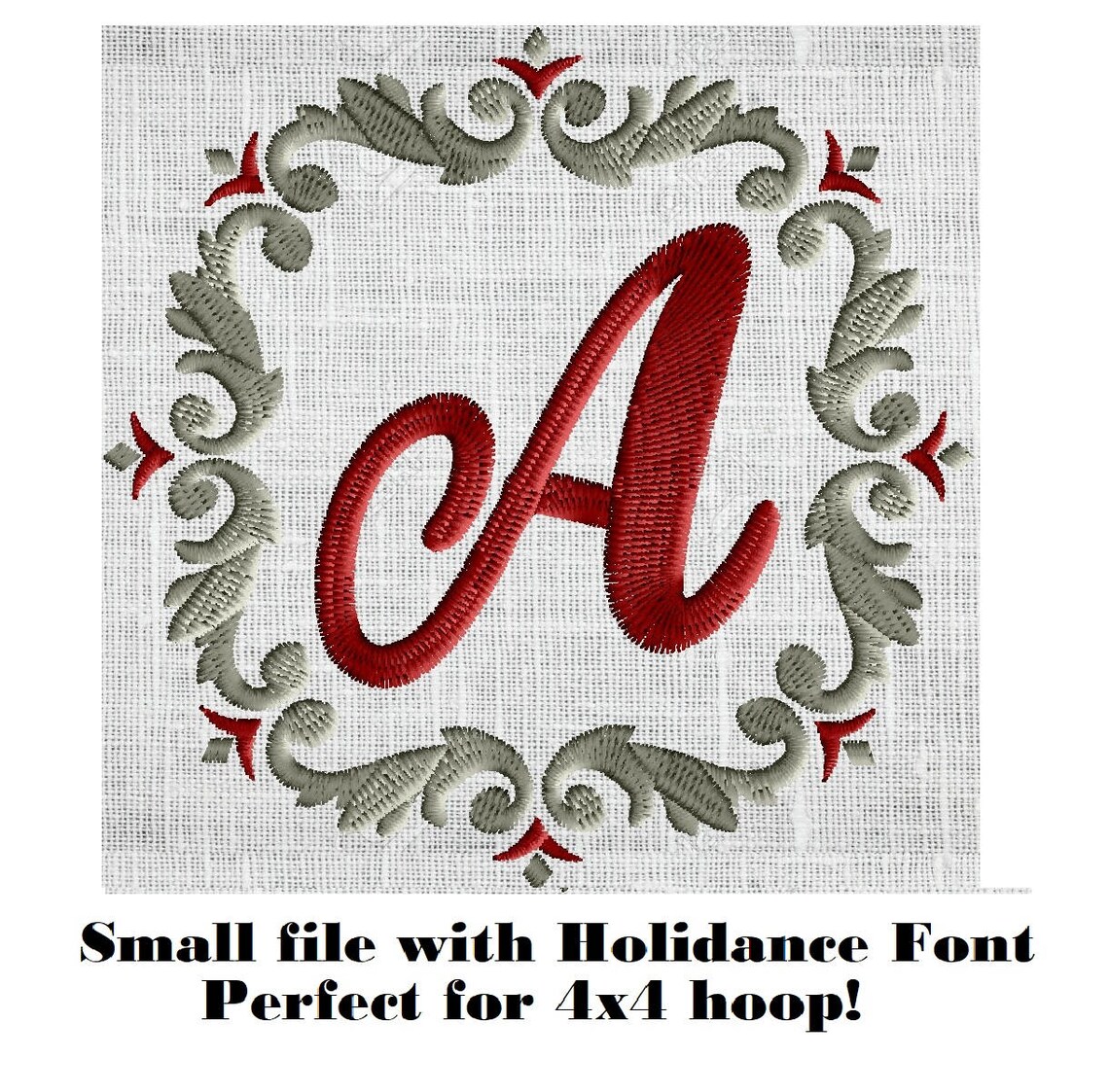 Damask Square Font Frame Monogram Design -font Not Included ...