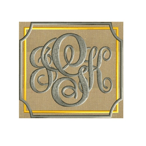 Blue Ribbon Font Frame Monogram Design font Not Included - Etsy