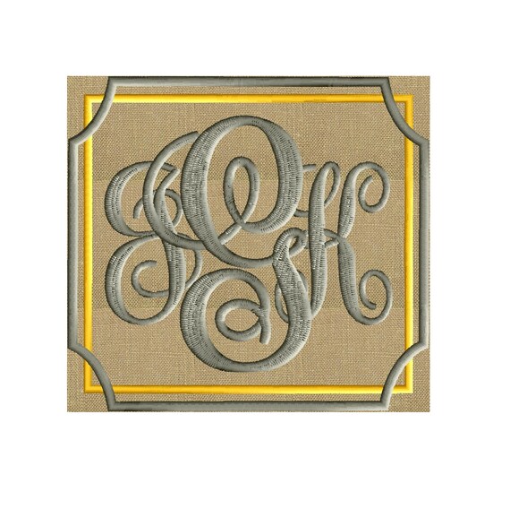Tailored Font Frame Monogram Design Font not included | Etsy