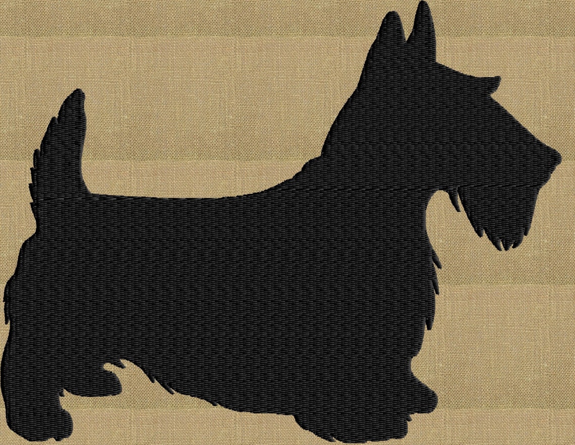 Scottish Terrier Scottie Dog - Embroidery DESIGN FILE - Instant ...