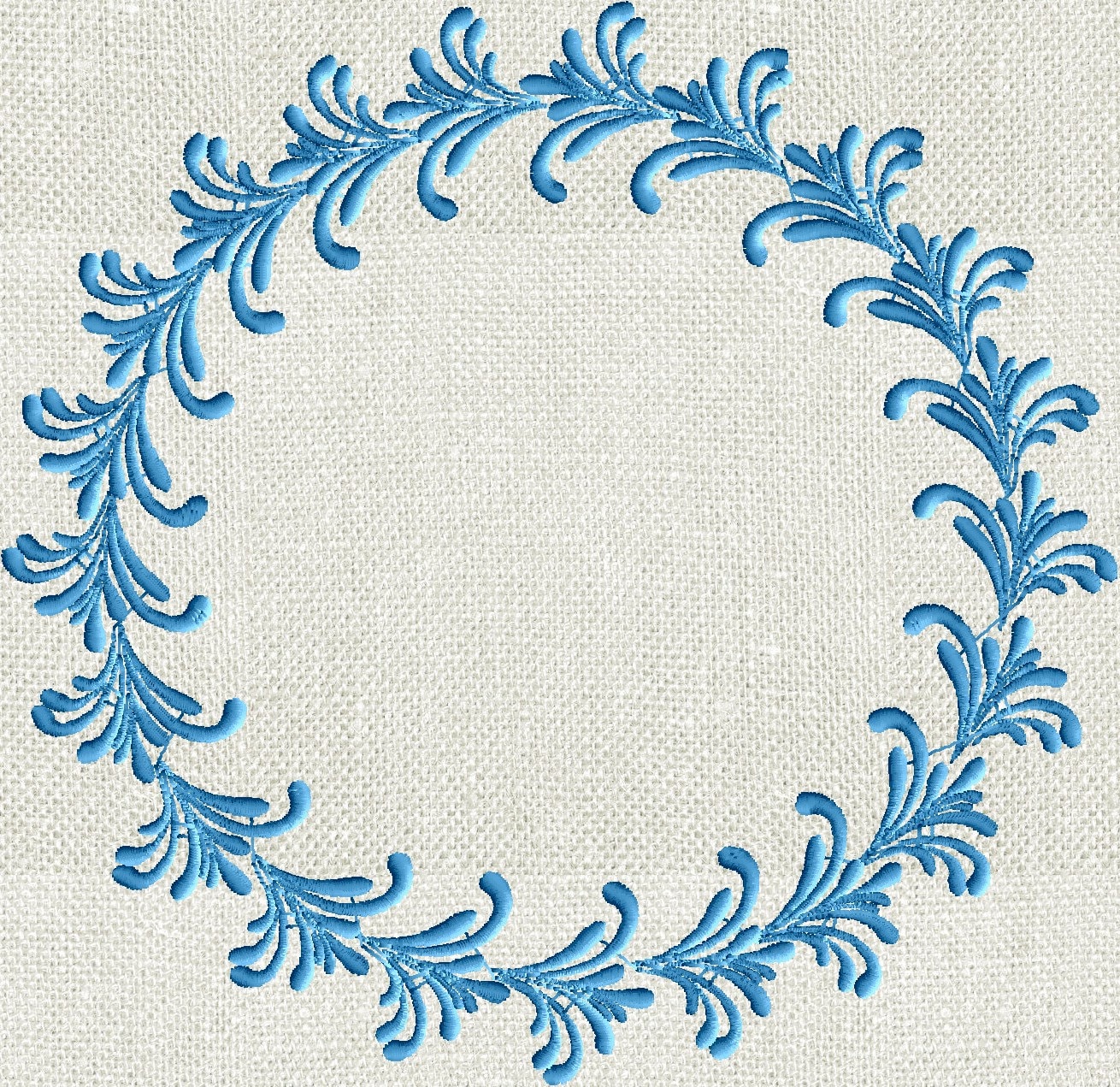 Feather Font Frame Monogram Embroidery Design - Font Not Included ...