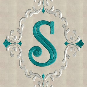 Font Frame Monogram Embroidery Design Font Not Included - Etsy