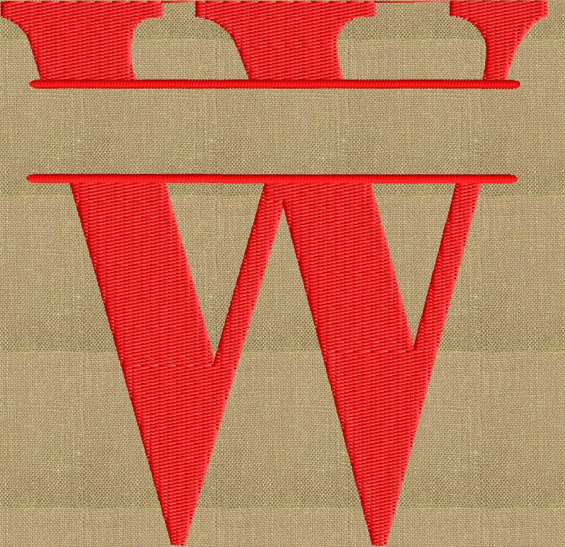 Split W Font Frame Embroidery Design Font Not Included - Etsy