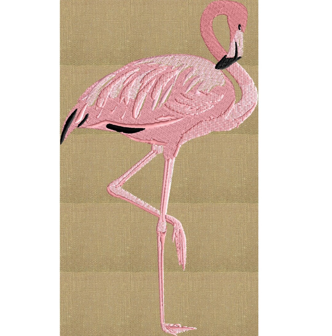 Flamingo - Embroidery DESIGN FILE Instant Download Hus Dst Exp Jef Pes ...