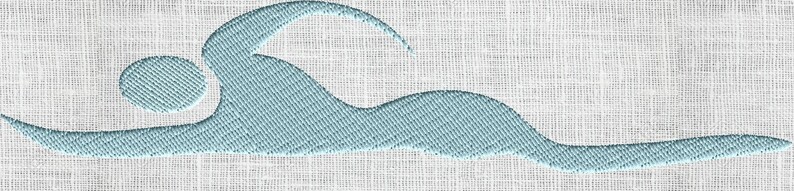 Simple Swimmer Design Element Frame - EMBROIDERY Design FILE - Instant ...