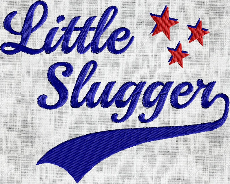 Little Slugger Baseball EMBROIDERY DESIGN FILE Instant - Etsy