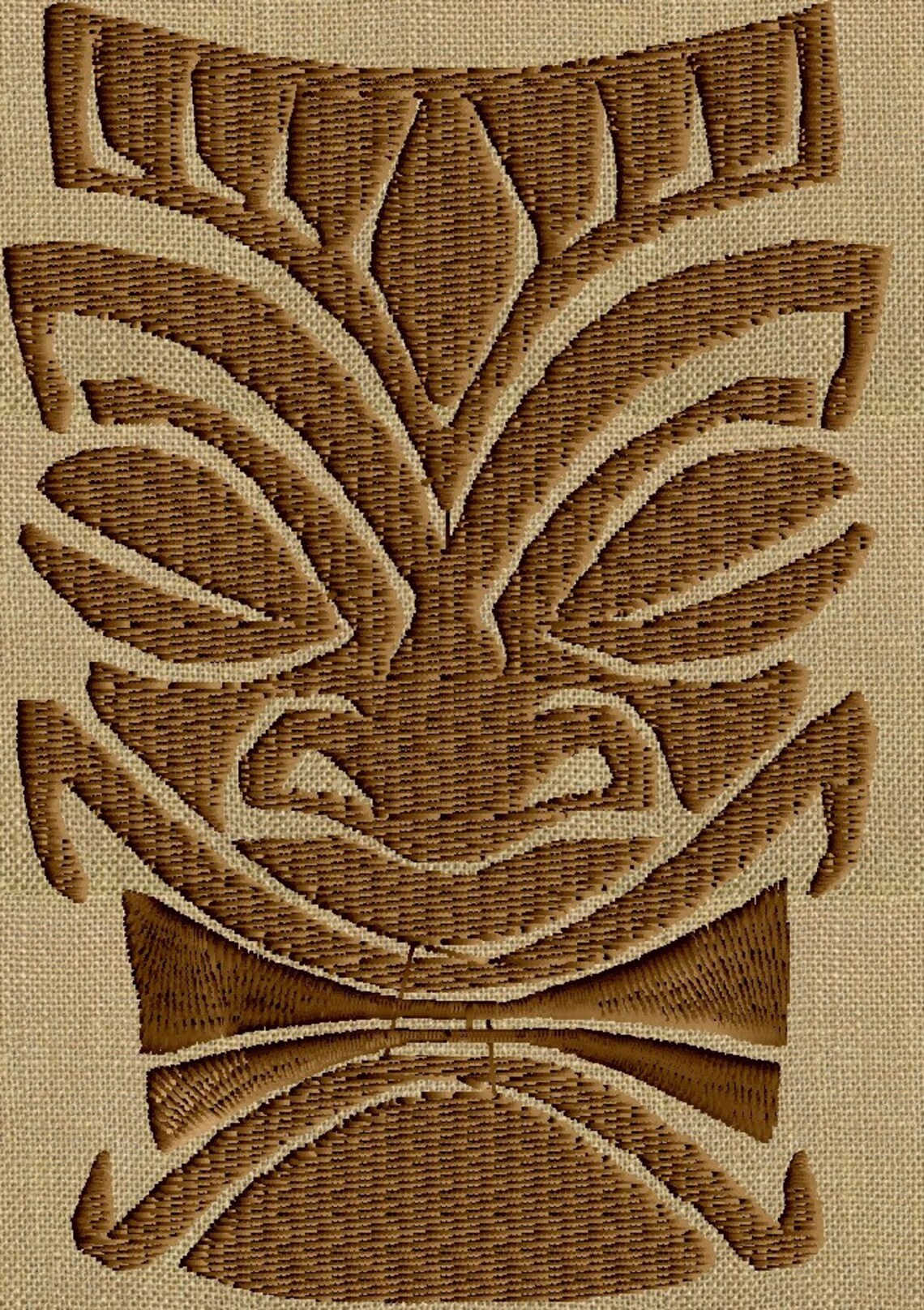 Tiki Guy Statue Embroidery Design EMBROIDERY Design FILE | Etsy