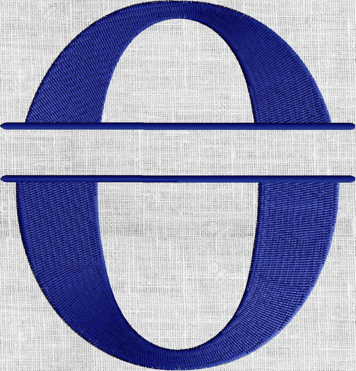 Split O Font Frame Embroidery Design Font not included | Etsy