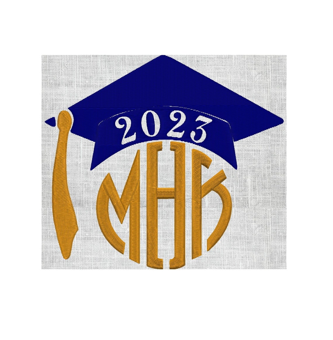 Graduation Cap Hat 2023 Frame Monogram Design font Not - Etsy